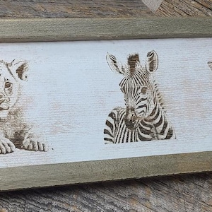 Safari Nursery Jungle, Pyrography Art, Children Gift, Lion, Leopard ...