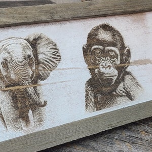 Safari Nursery Jungle, Pyrography Art, Children Gift, Lion, Leopard ...