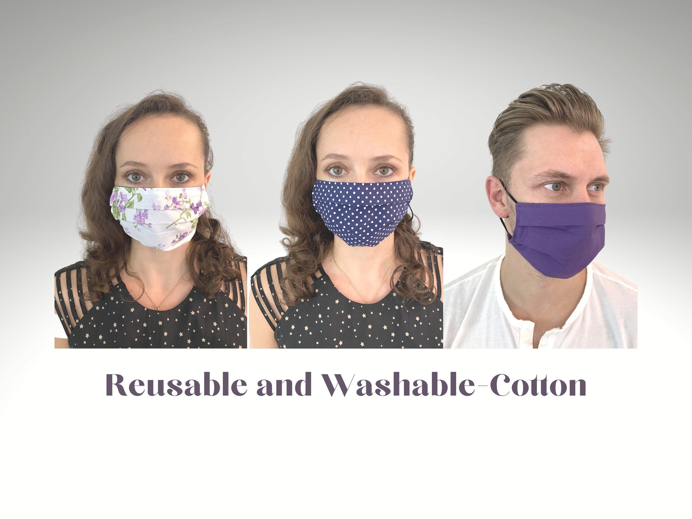 Double Layer Mask Made in USA Cotton Mask Breathable Mask - Etsy