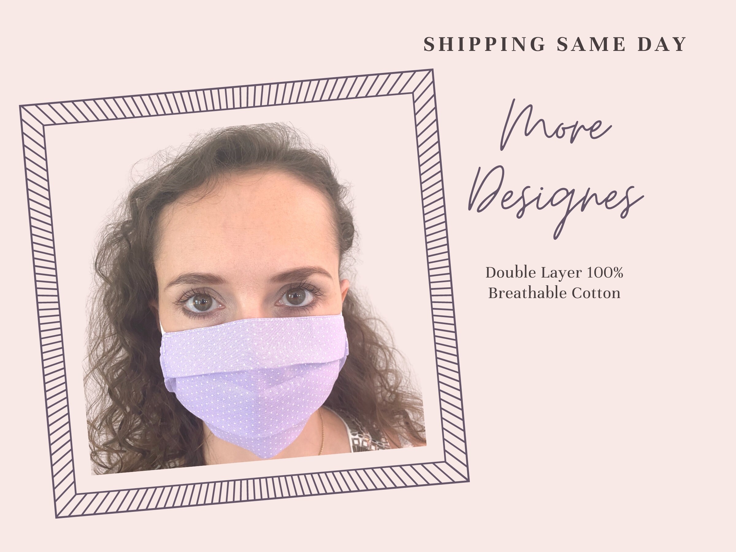 Double Layer Mask Made In USA Cotton Mask Breathable Mask | Etsy