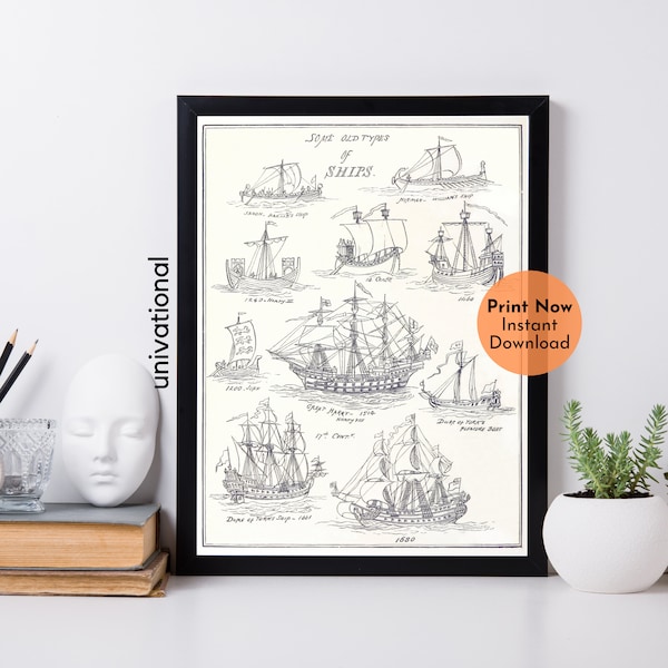 Old Sail Ships Wall Art - Etsy