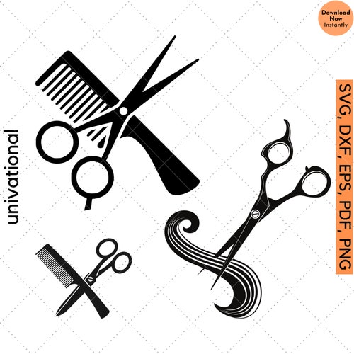 Hairdresser Scissors and Comb Svg / Hair Stylist Svg / Salon - Etsy