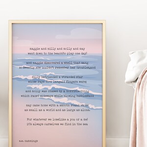 E.E Cummings Poem Wall Art - Maggie and Milly and Molly and May - for ...