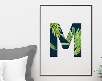 Initial M Print - Etsy