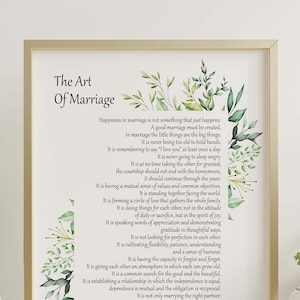 The Art of Marriage Printable - Wedding Ceremony Reading - First ...