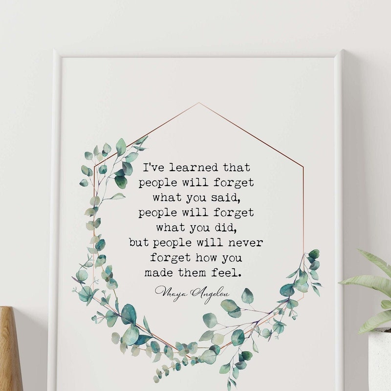 Maya Angelou Quote Wall Art - Etsy