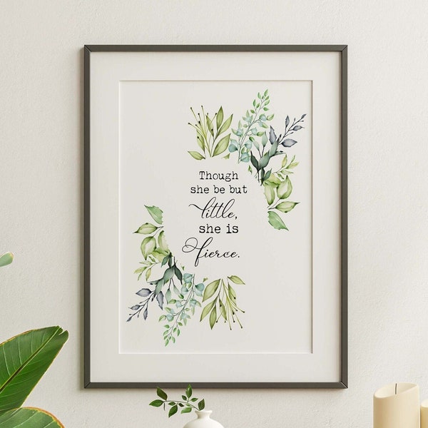 And Though She Be but Little - Etsy
