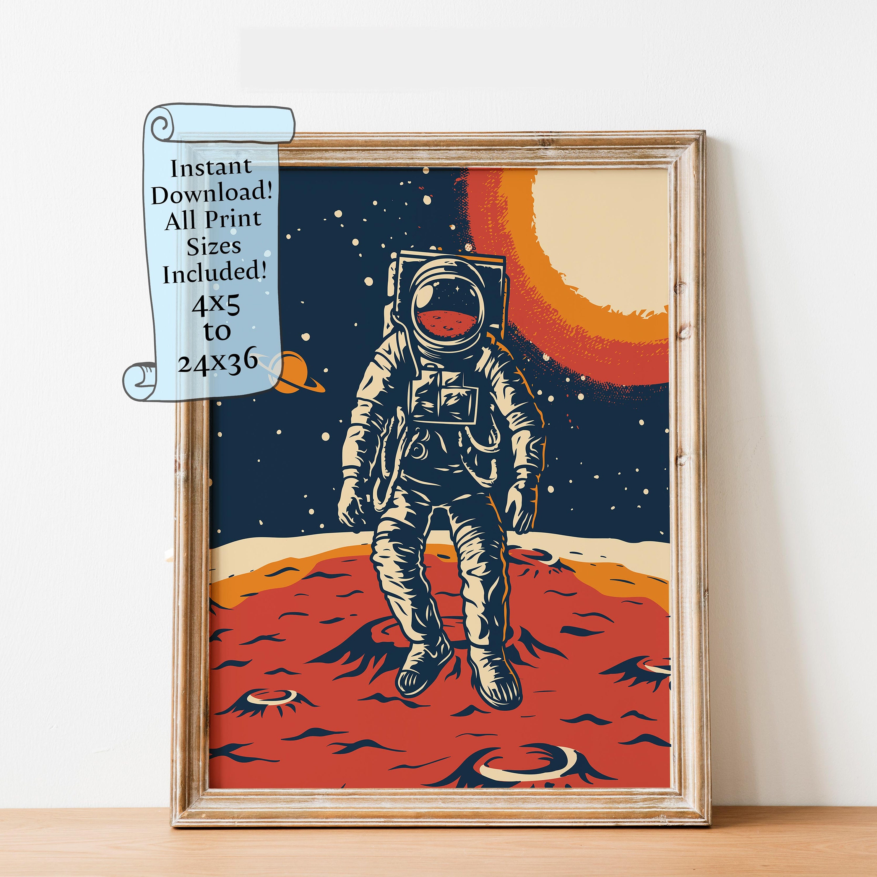 Vintage Astronaut Art
