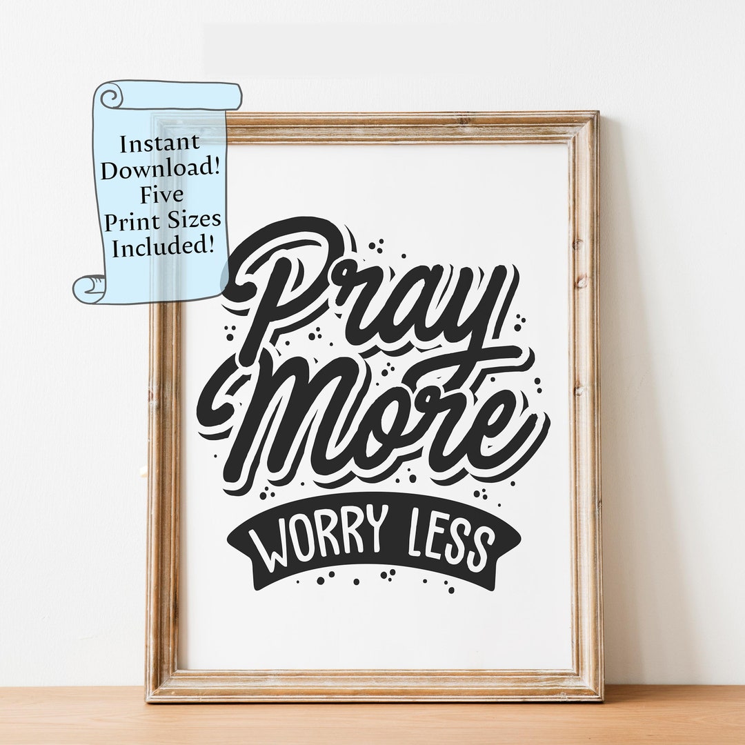 Prayer Printable Wall Art Downloadable Print Prayer Prints Typography ...