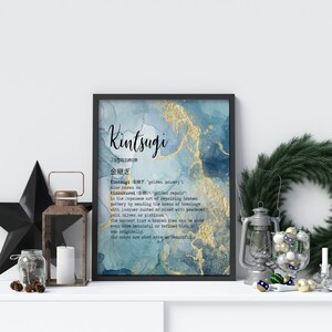 Kintsugi Meaning Print - Kinsukuroi Definition Poster - Japanese ...