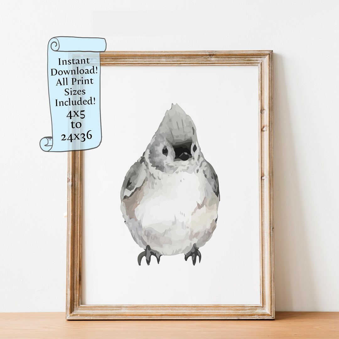 Nursery Wall Art Baby Bird Painting - Watercolor Chick Printable Wall ...