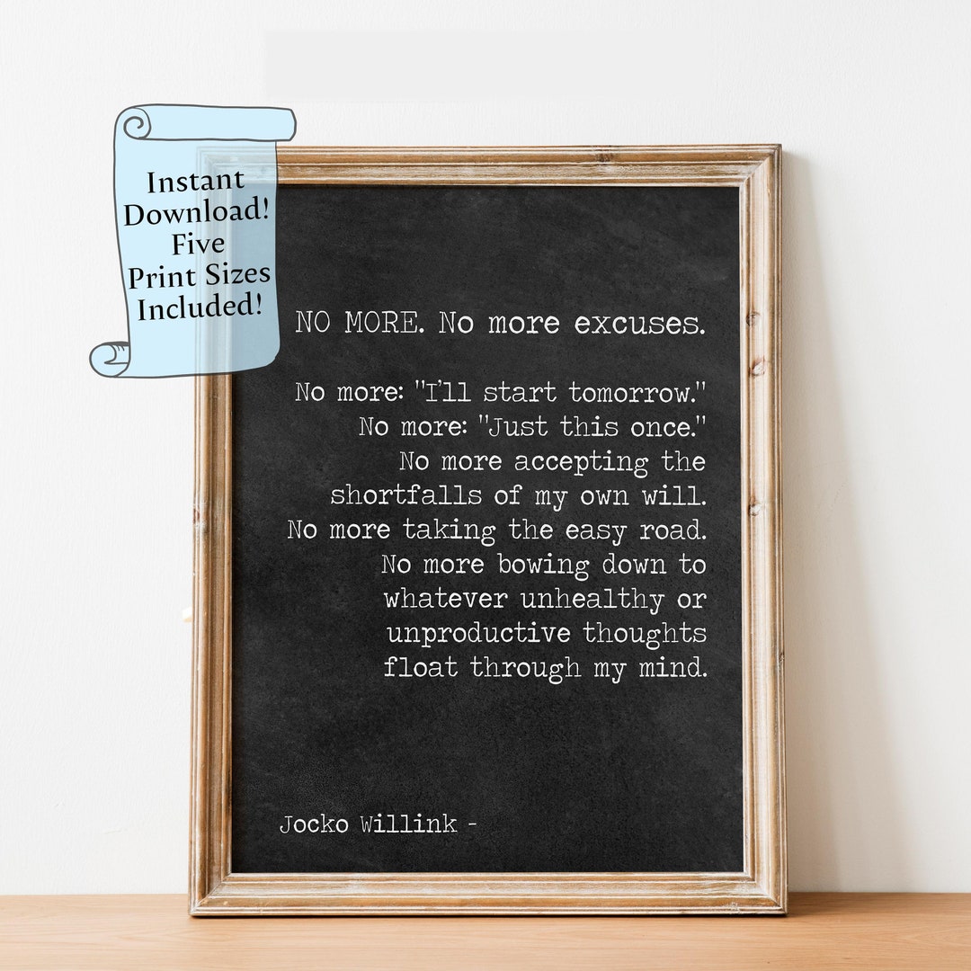 Jocko Willink Quote Print: Discipline Equals Freedom (digital Download ...