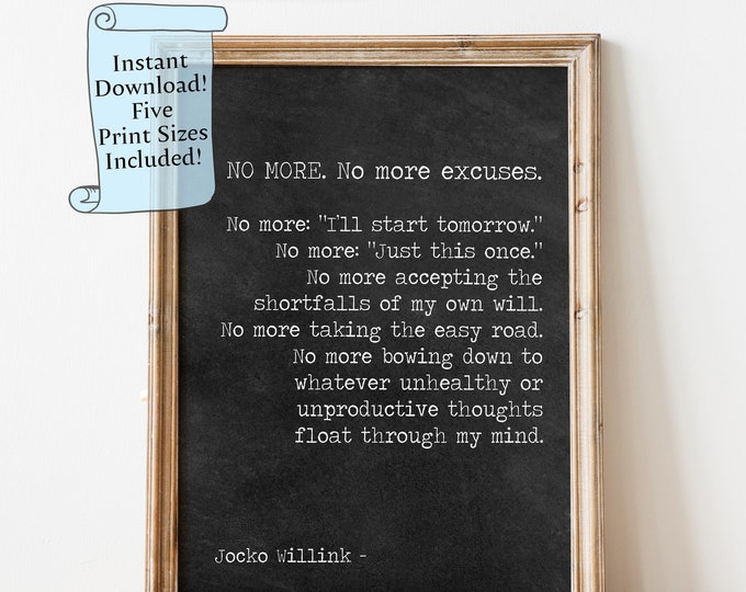 Jocko Willink Discipline Equals Freedom | Motivational Poster, Wall Art ...