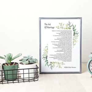 The Art of Marriage Printable - Wedding Ceremony Reading - First ...