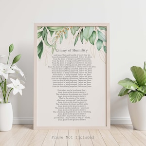 Litany of Humility Poster Print - Catholic Prayer for Humility ...