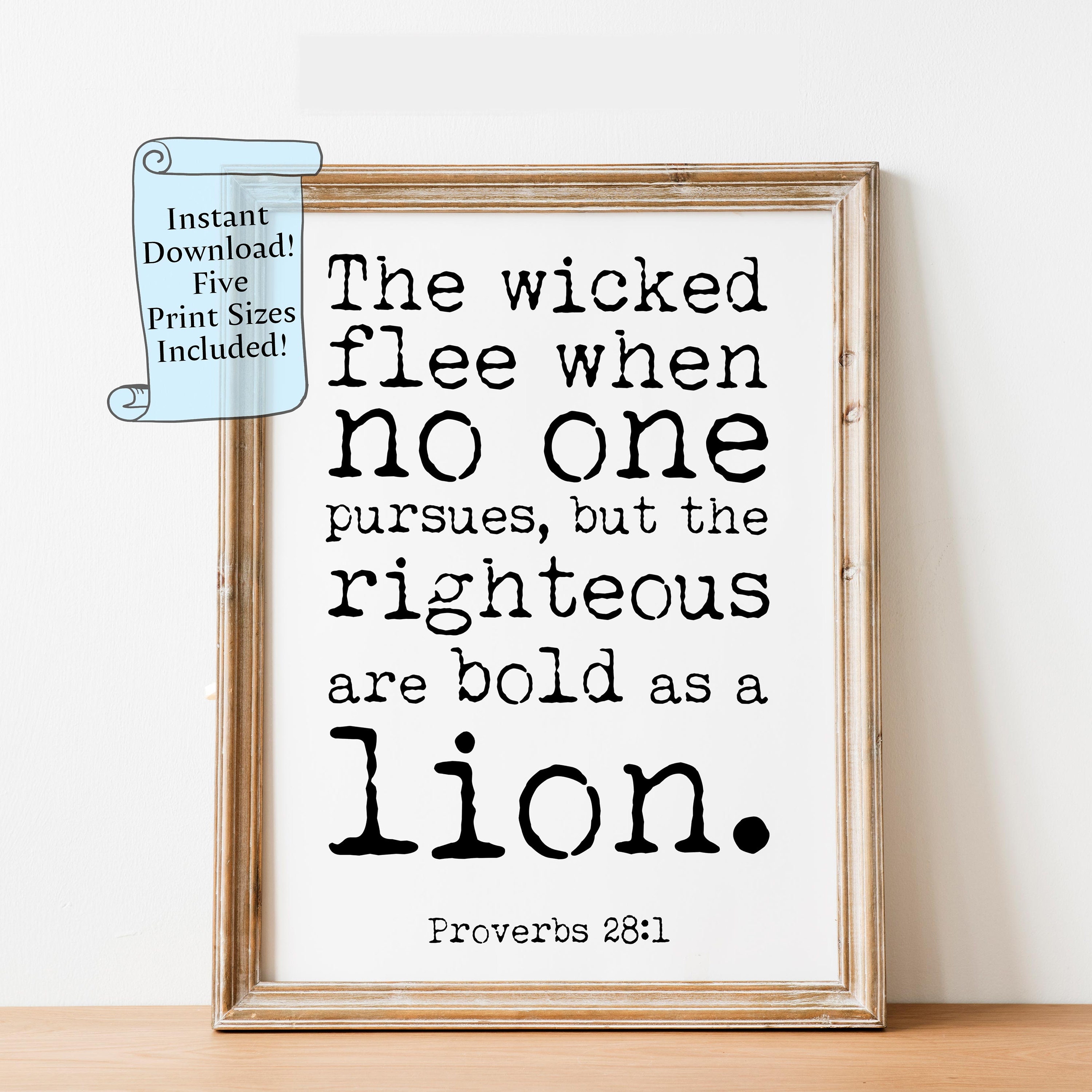 Bible Verse Wall Art Proverbs Digital Download Printable File - Etsy