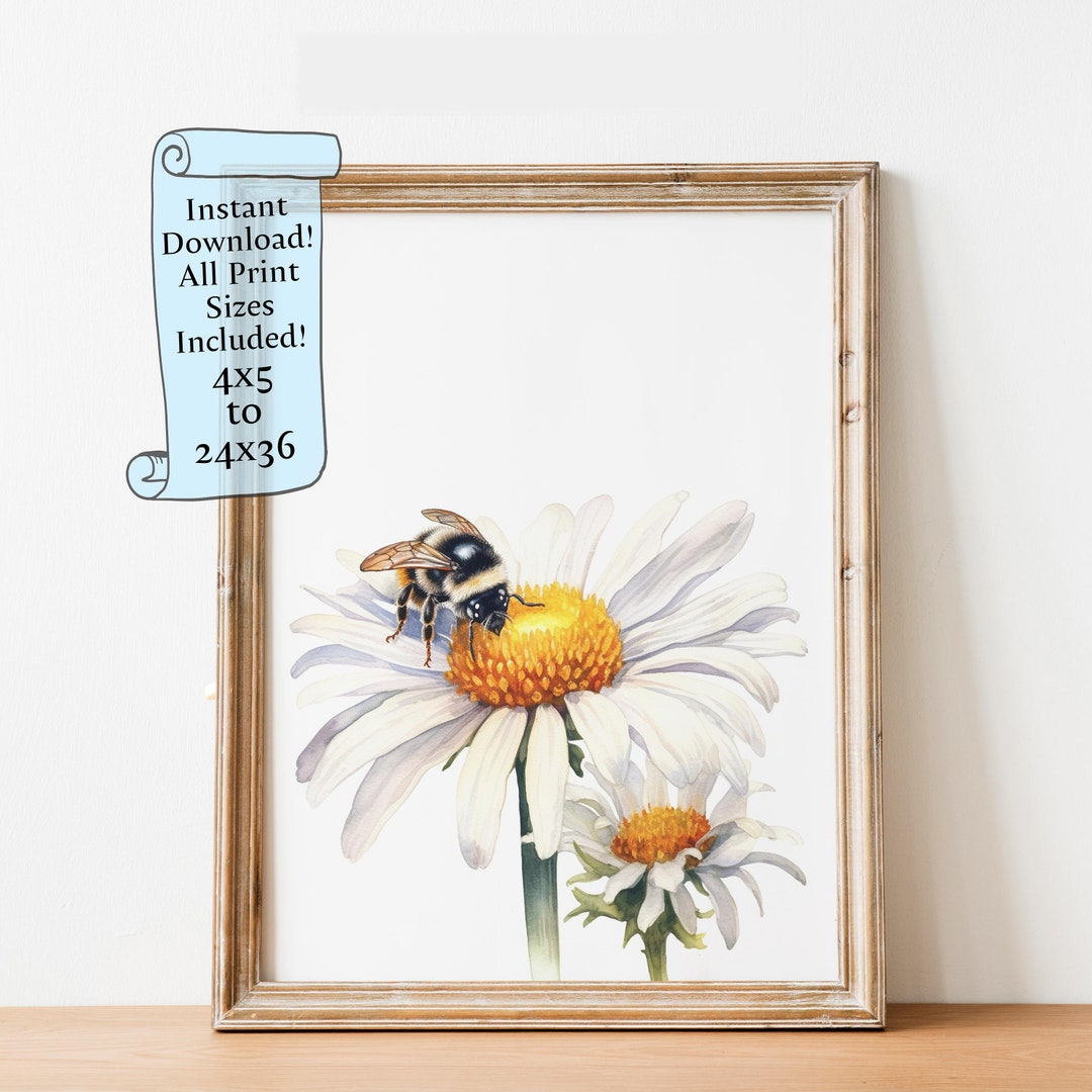 Bumble Bee, Bumblebee Wall Art Printable Wall Art - Insect Bug Art ...