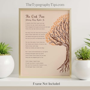 Oak Tree Poem Art Print: Encouragement Gift (digital Download) - Etsy