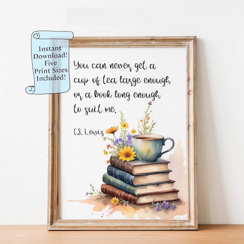C.S. Lewis Quote Print: Cozy Reading Nook Decor (instant Download) - Etsy