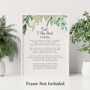 Dust If You Must Poem Print by Rose Milligan - Quirky Poem Poster Print ...