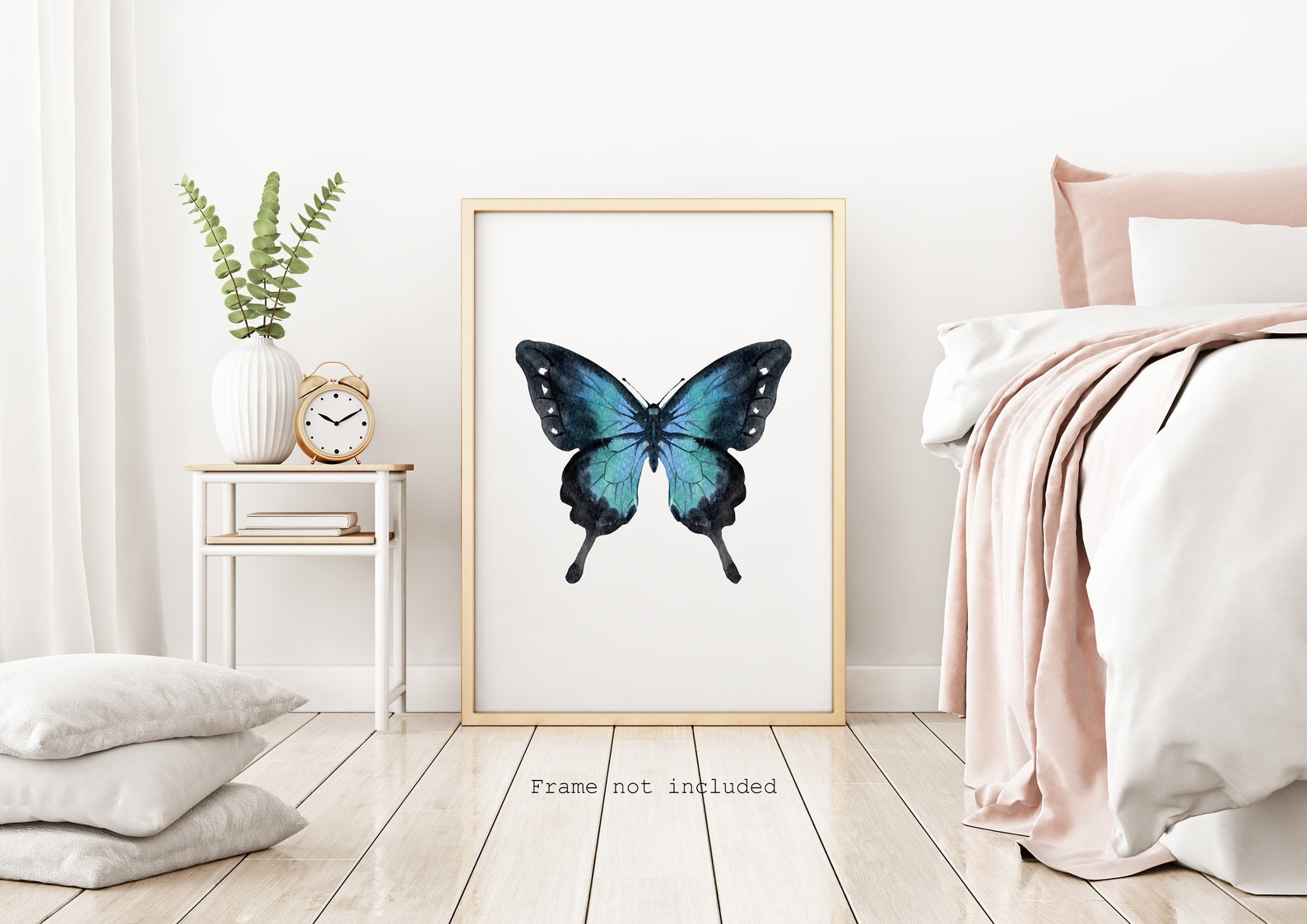 Watercolor Butterfly Printable wall art Blue Butterfly | Etsy