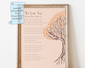 The Oak Tree Poem - Etsy