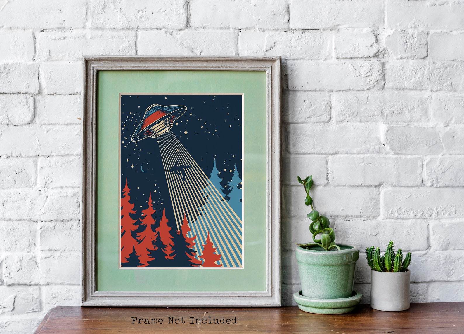 Vintage UFO Alien Abduction Downloadable Print Instant - Etsy