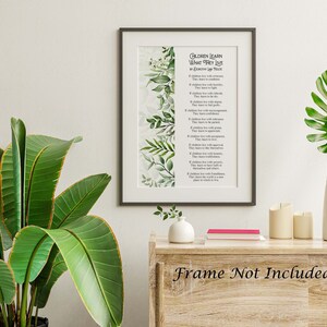 Children Learn What They Live Poem - Dorothy Law Nolte - Wall Art ...