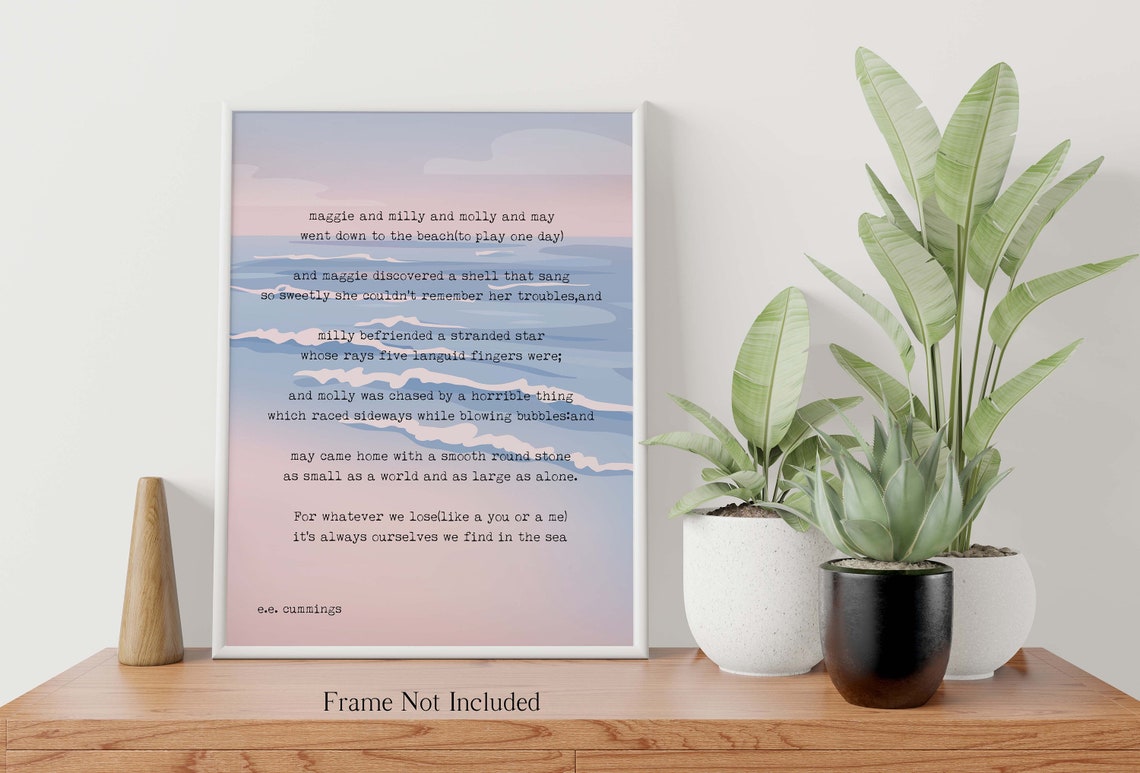 E.E Cummings Poem Wall Art Maggie and Milly and Molly and - Etsy