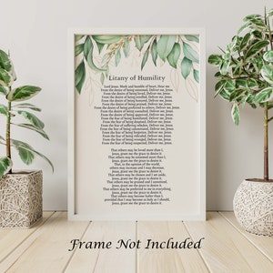 Litany of Humility Poster Print - Catholic Prayer for Humility ...