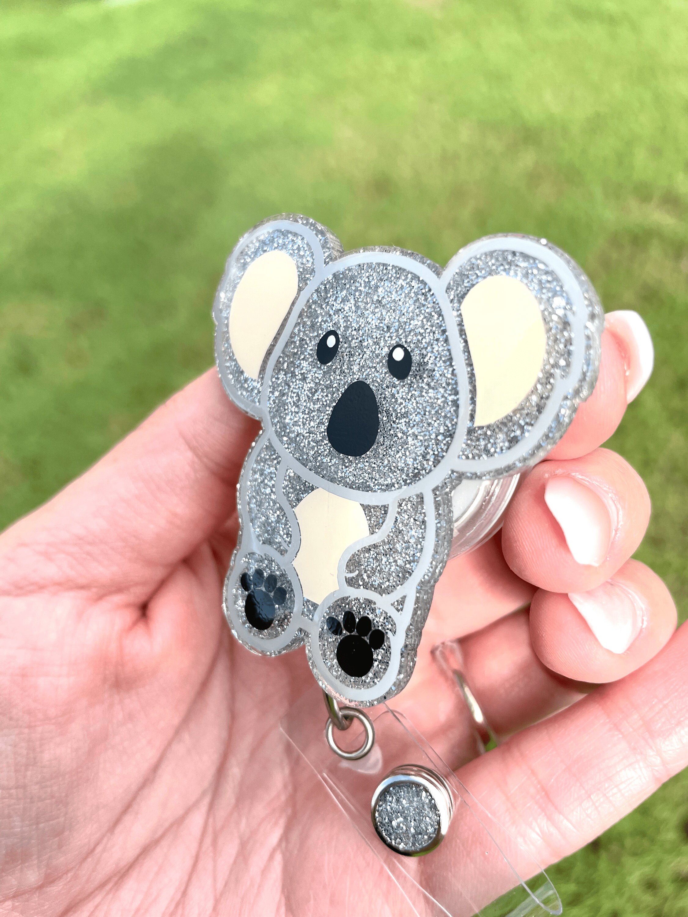 Koala Badge Reel Koala ID Holder Animal Badge Reel Cute - Etsy