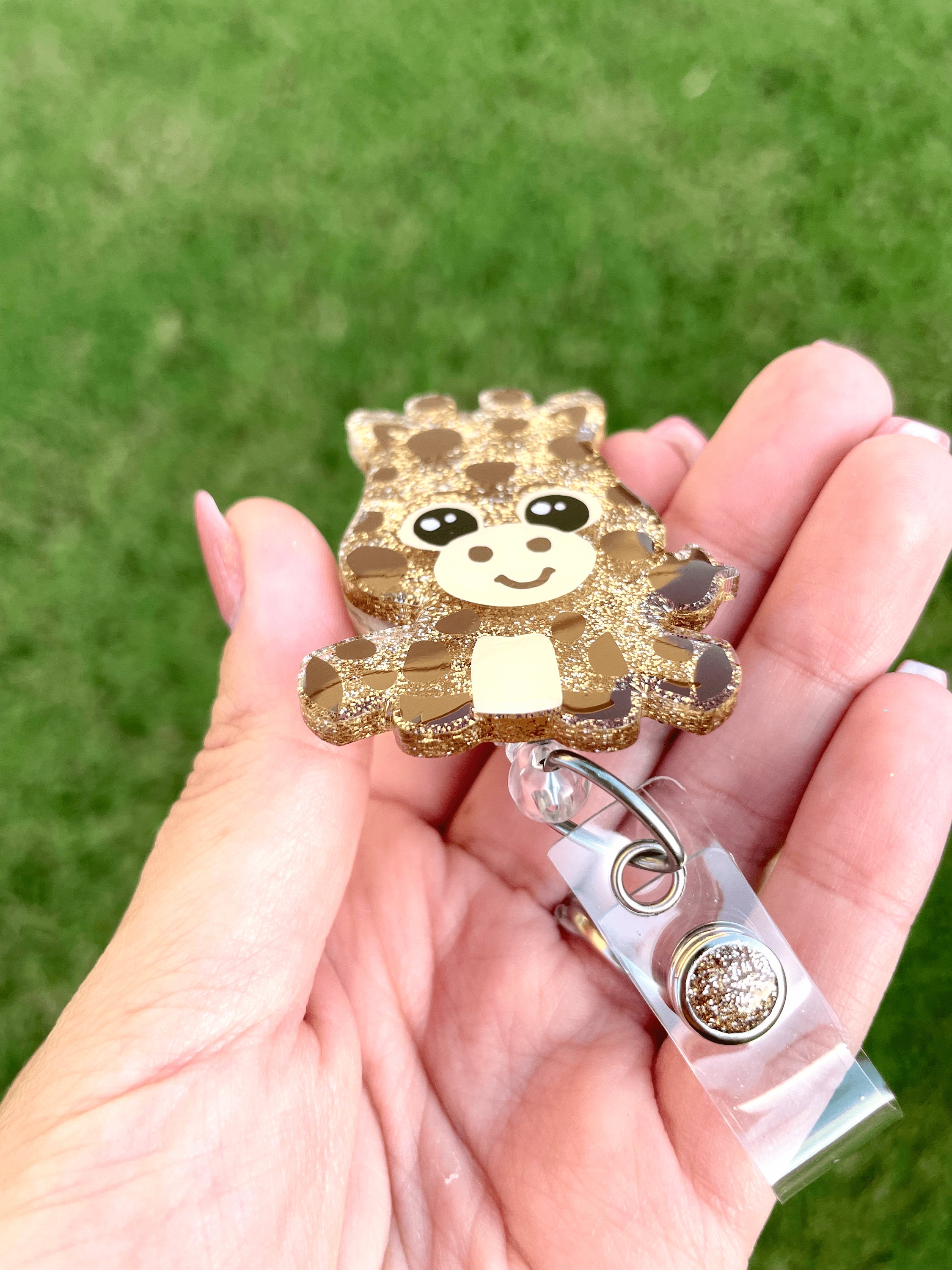 Giraffe Badge Reel, Animal Badge Reel, Retractable Badge Reel, NICU ...