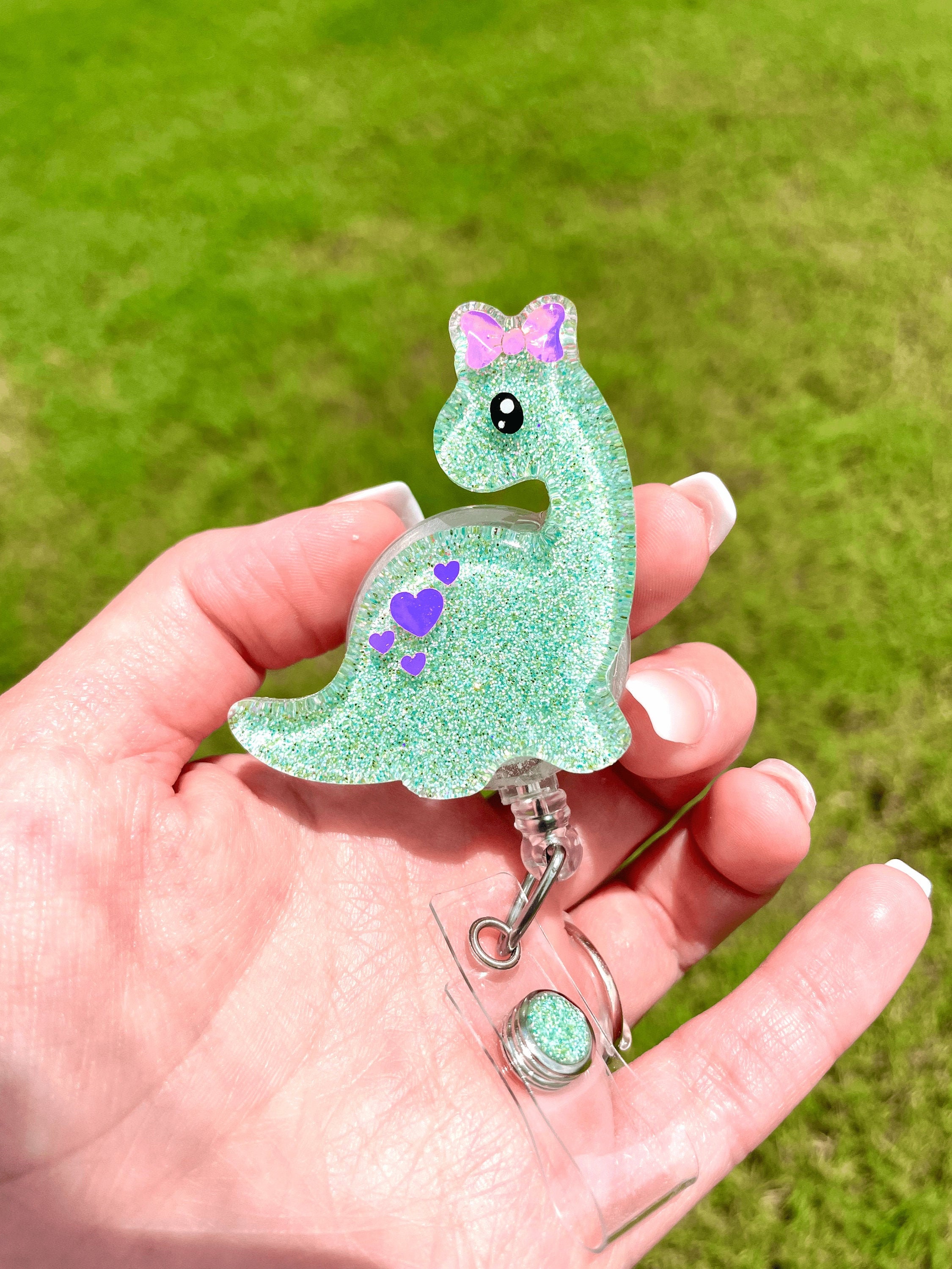 Dinosaur Badge Reel Brontosaurus Badge Reel Animal Badge - Etsy UK