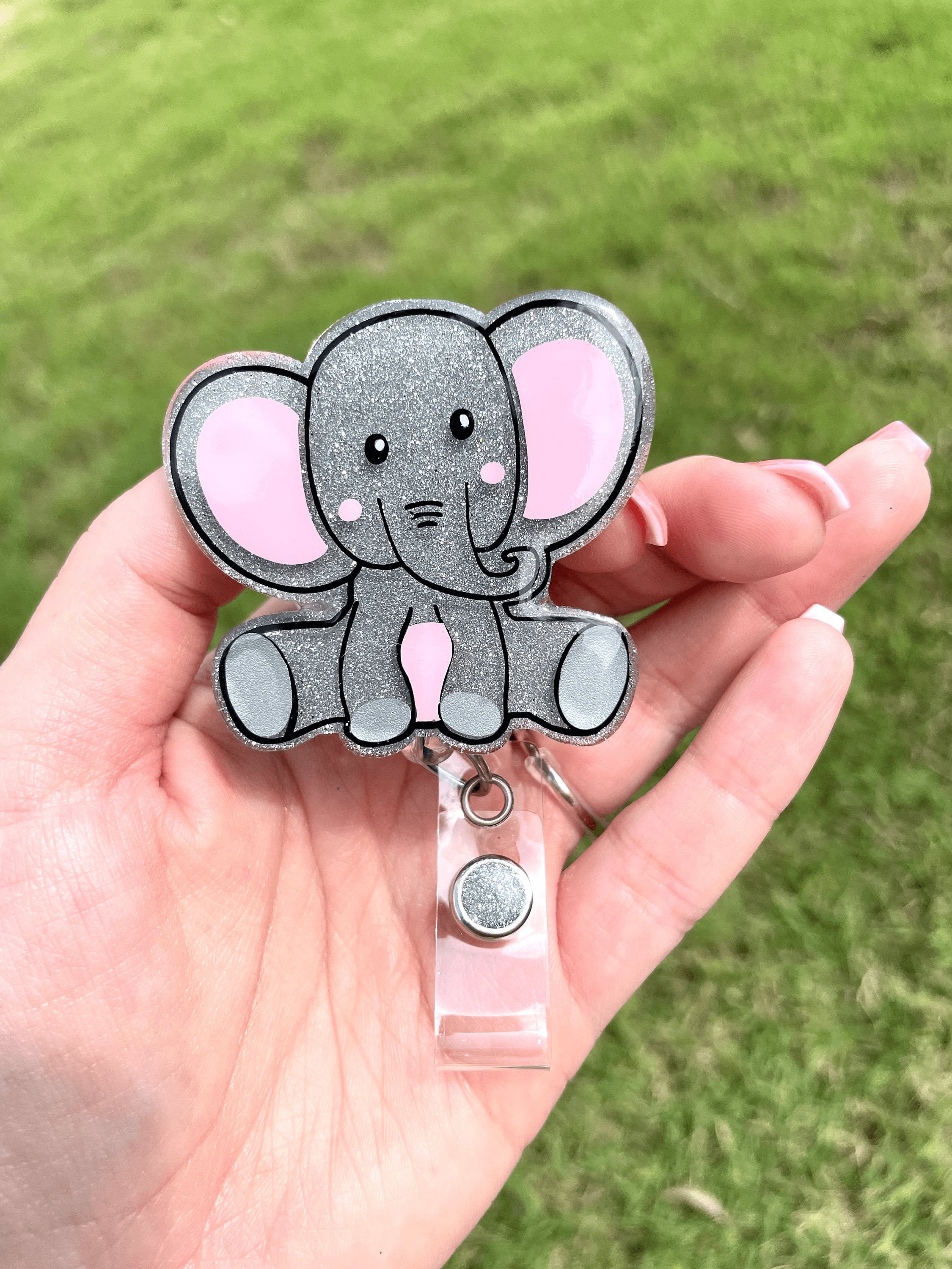 Elephant Badge Reel Elephant Badge Holder Animal Badge Reel - Etsy Canada