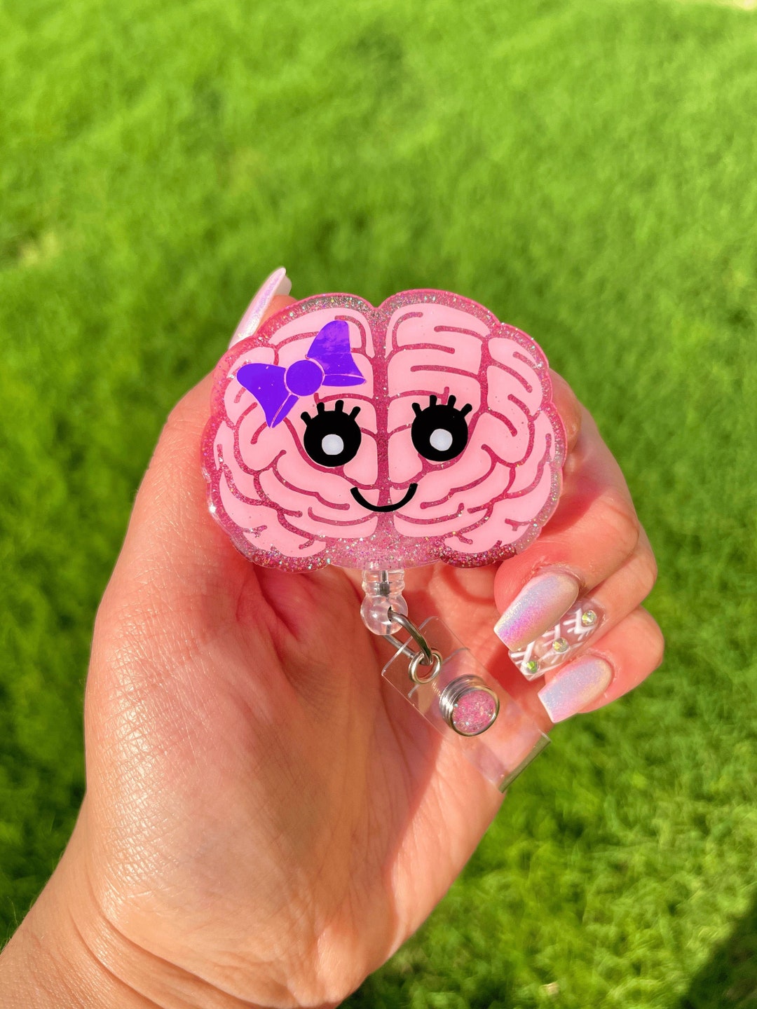 Brain Badge Reel, Brain Badge Holder, Retractable Badge Holder, Cute ...
