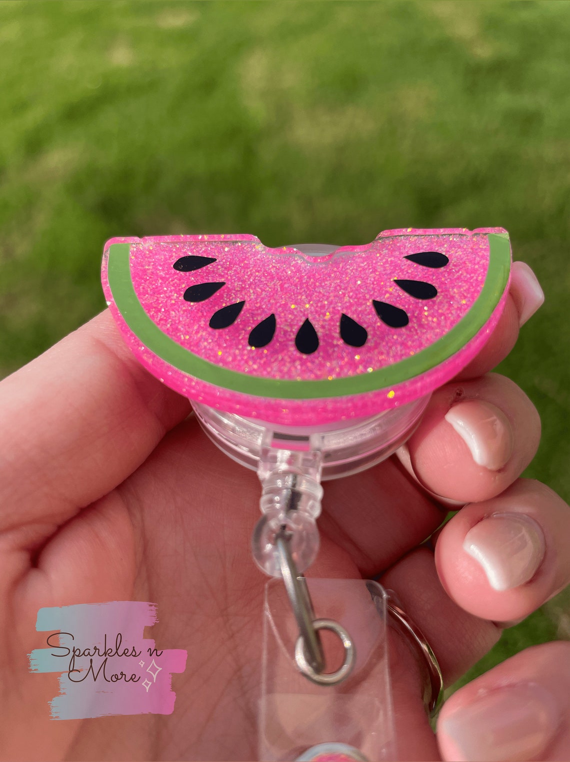 Watermelon Badge Reel Watermelon ID Holder Summer Badges - Etsy Italia