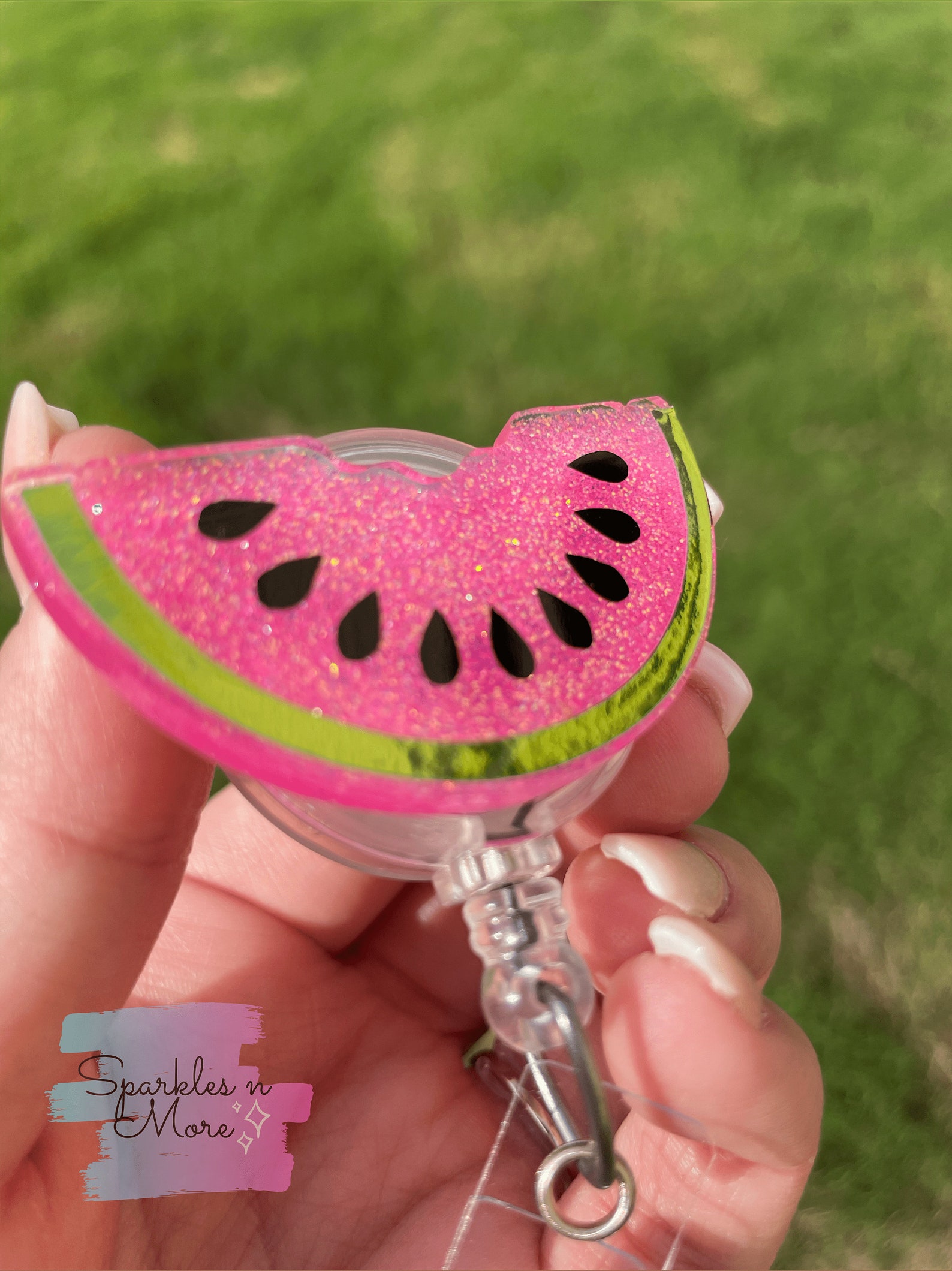 Watermelon Badge Reel Watermelon ID Holder Summer Badges - Etsy Italia