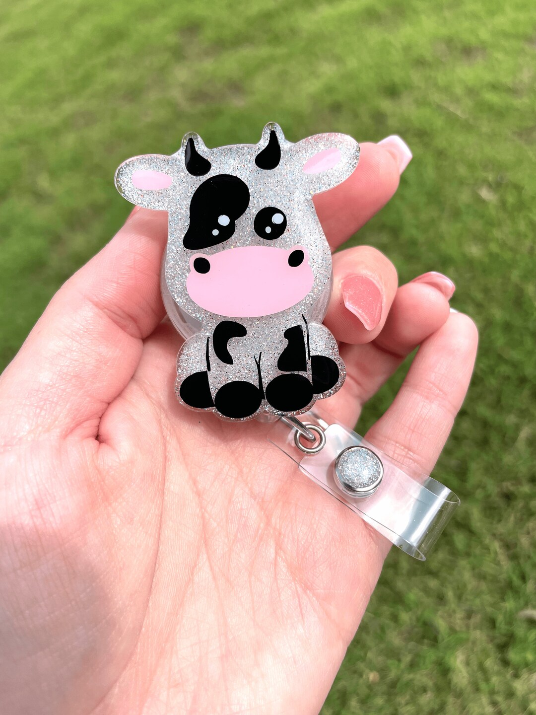 Cow Badge Reel, Cow Badge Holder, Cow Badge Buddy, Animal Badge Reel ...