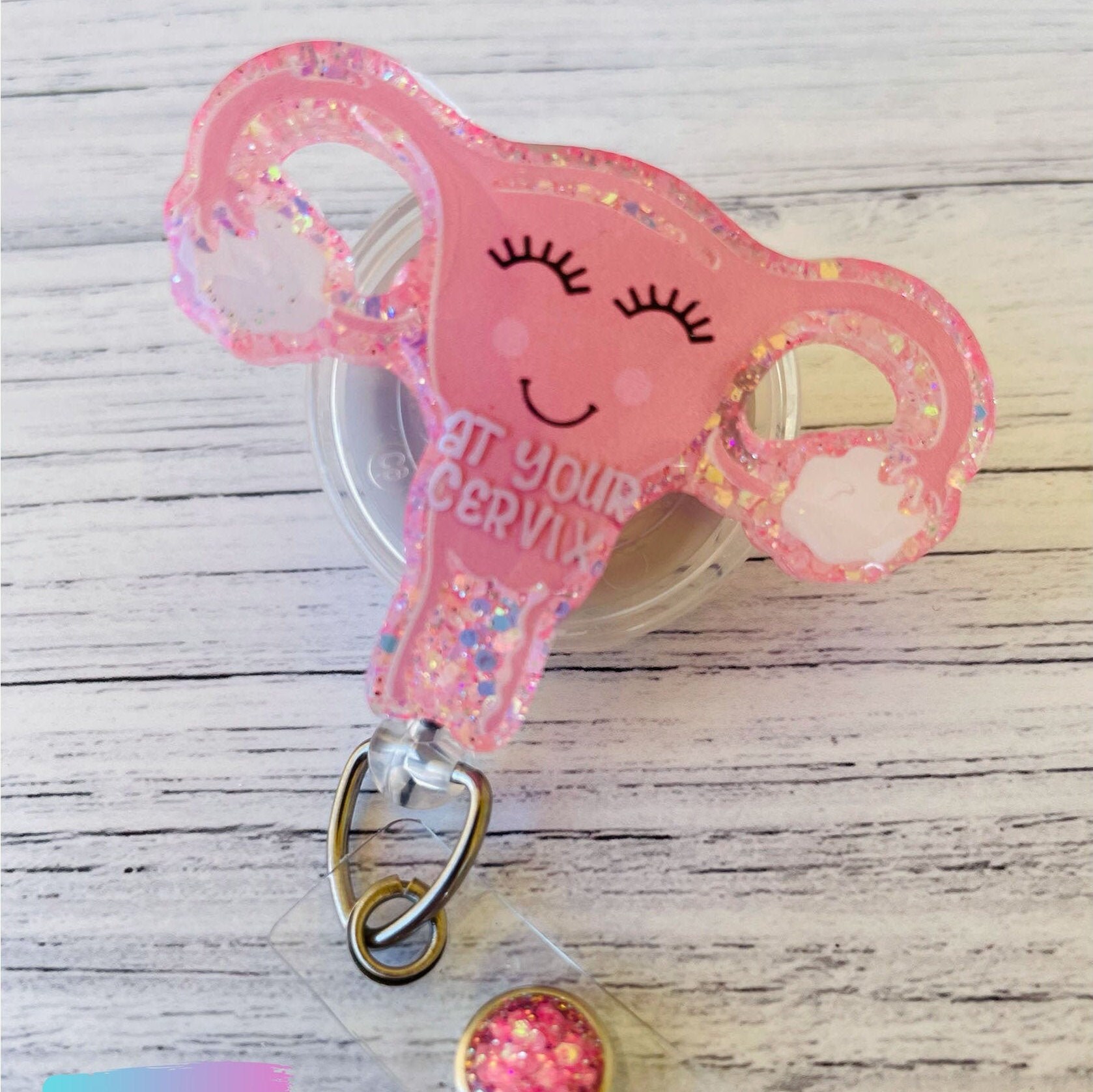 Uterus at Your Cervix Badge Reel, Funny Badge Reel, OBGYN Name Tag ...