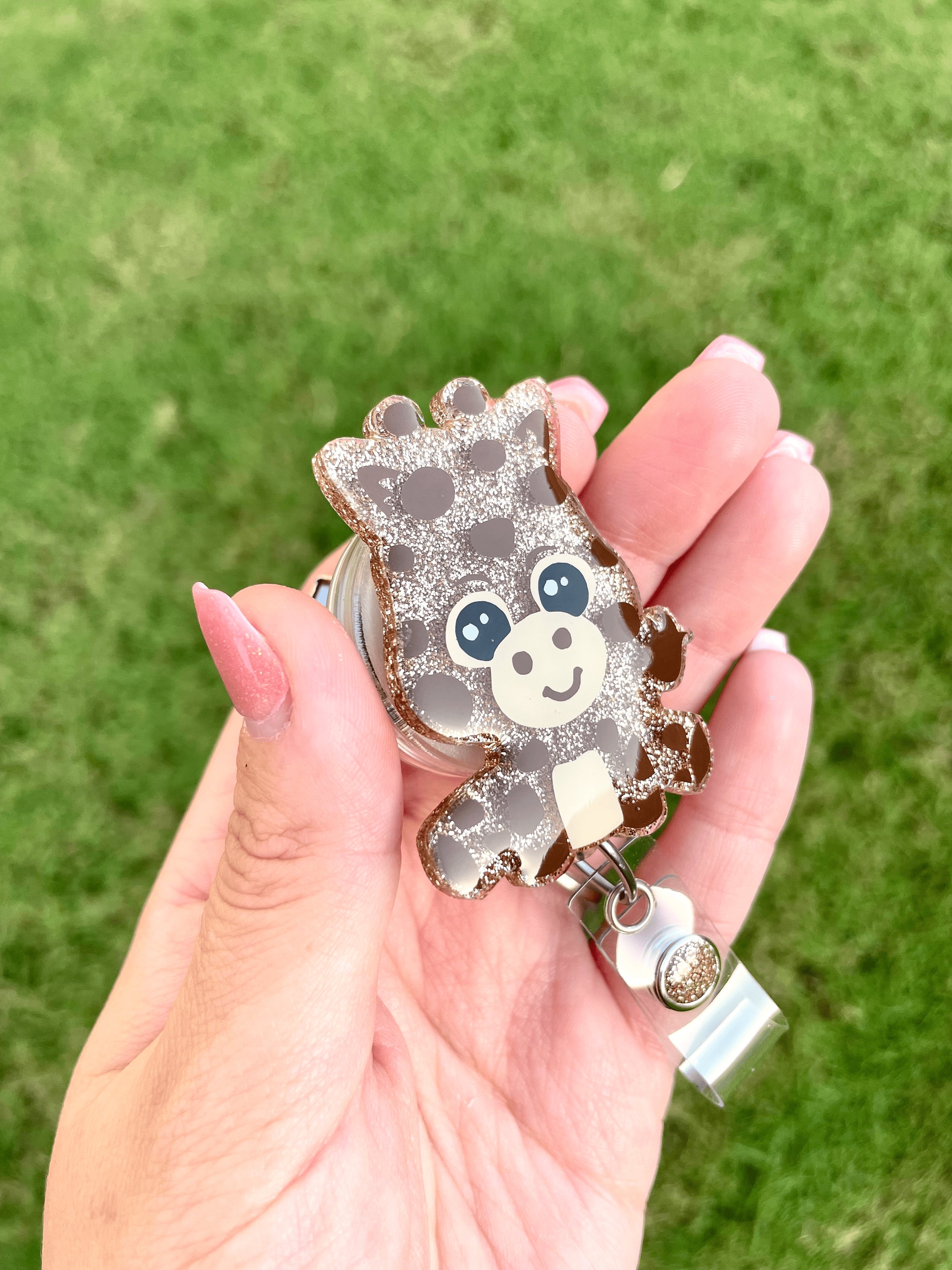 Giraffe Badge Reel, Animal Badge Reel, Retractable Badge Reel, NICU ...
