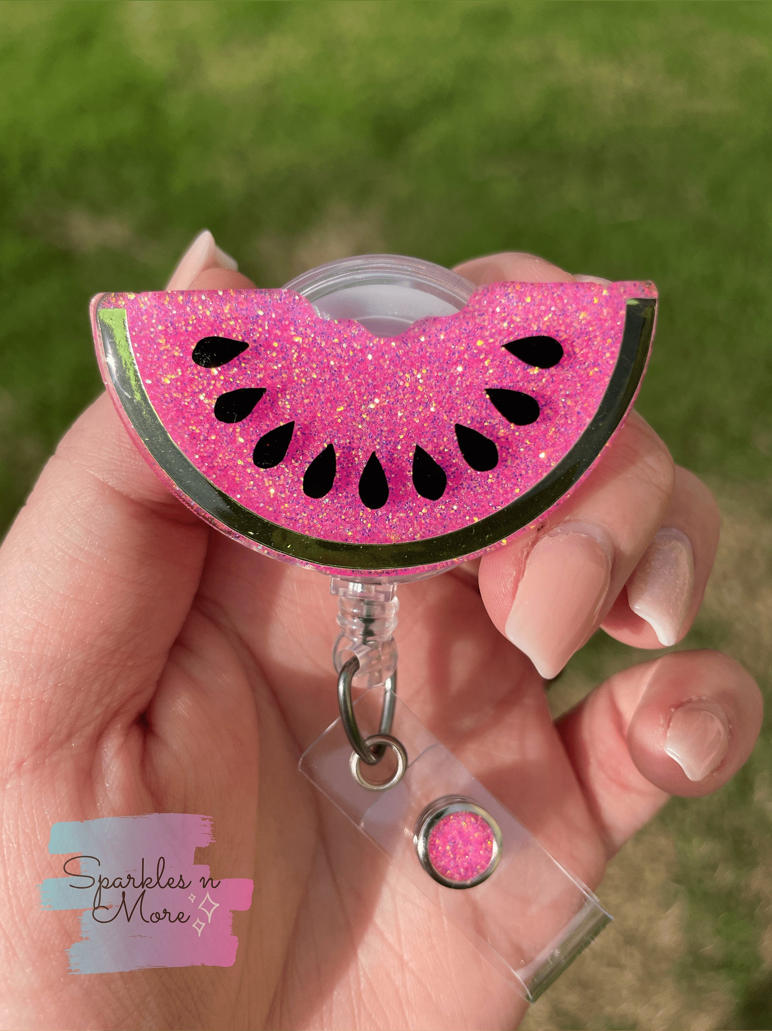Watermelon Badge Reel Watermelon ID Holder Summer Badges - Etsy Italia