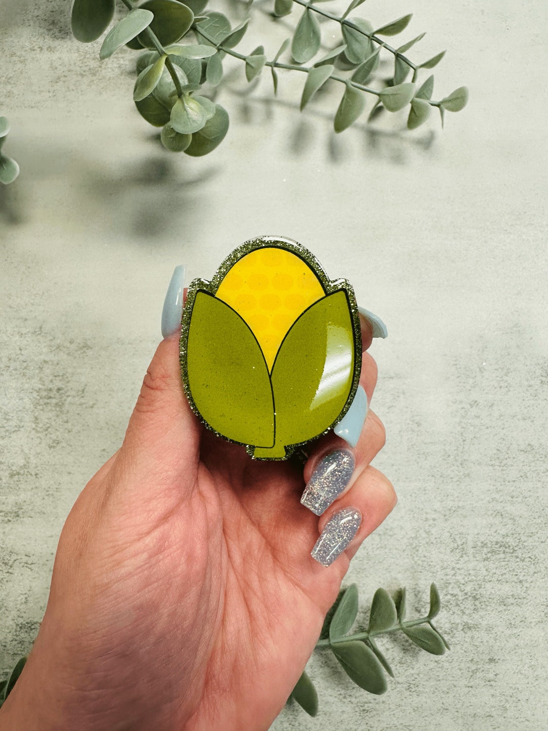 Corn Badge Reel, Food Badge, Retractable Badge Reel, Hispanic Badge ...