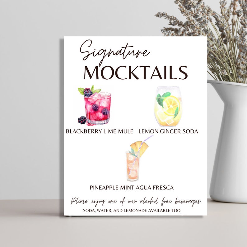 Mocktail Drinks | Signature Wedding Drinks | Non Alcoholic Beverages ...