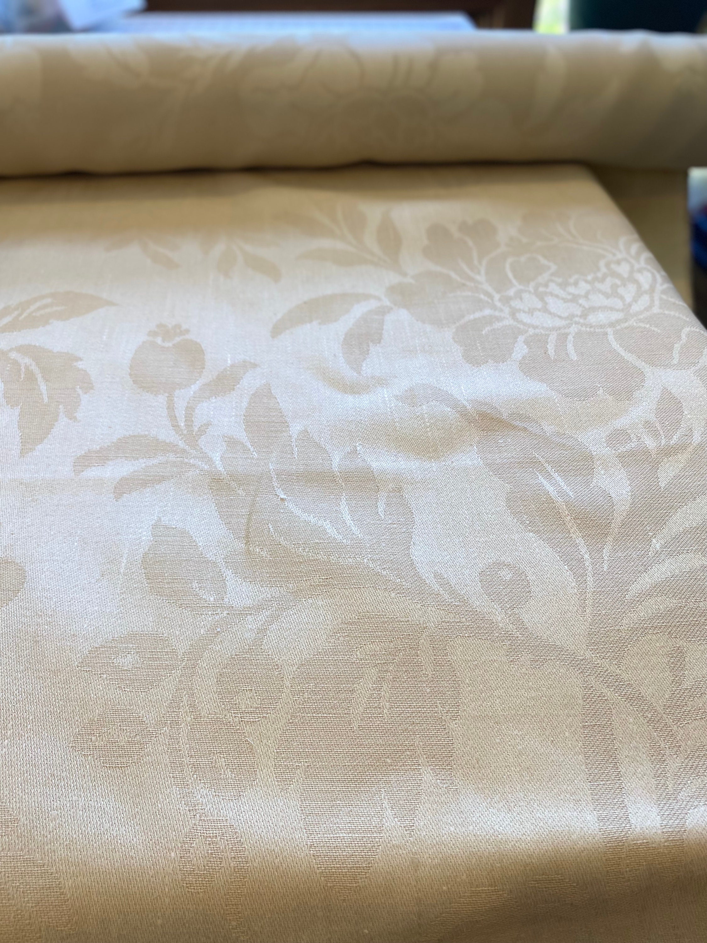 Madeleine Champagne Linen Damask - Etsy