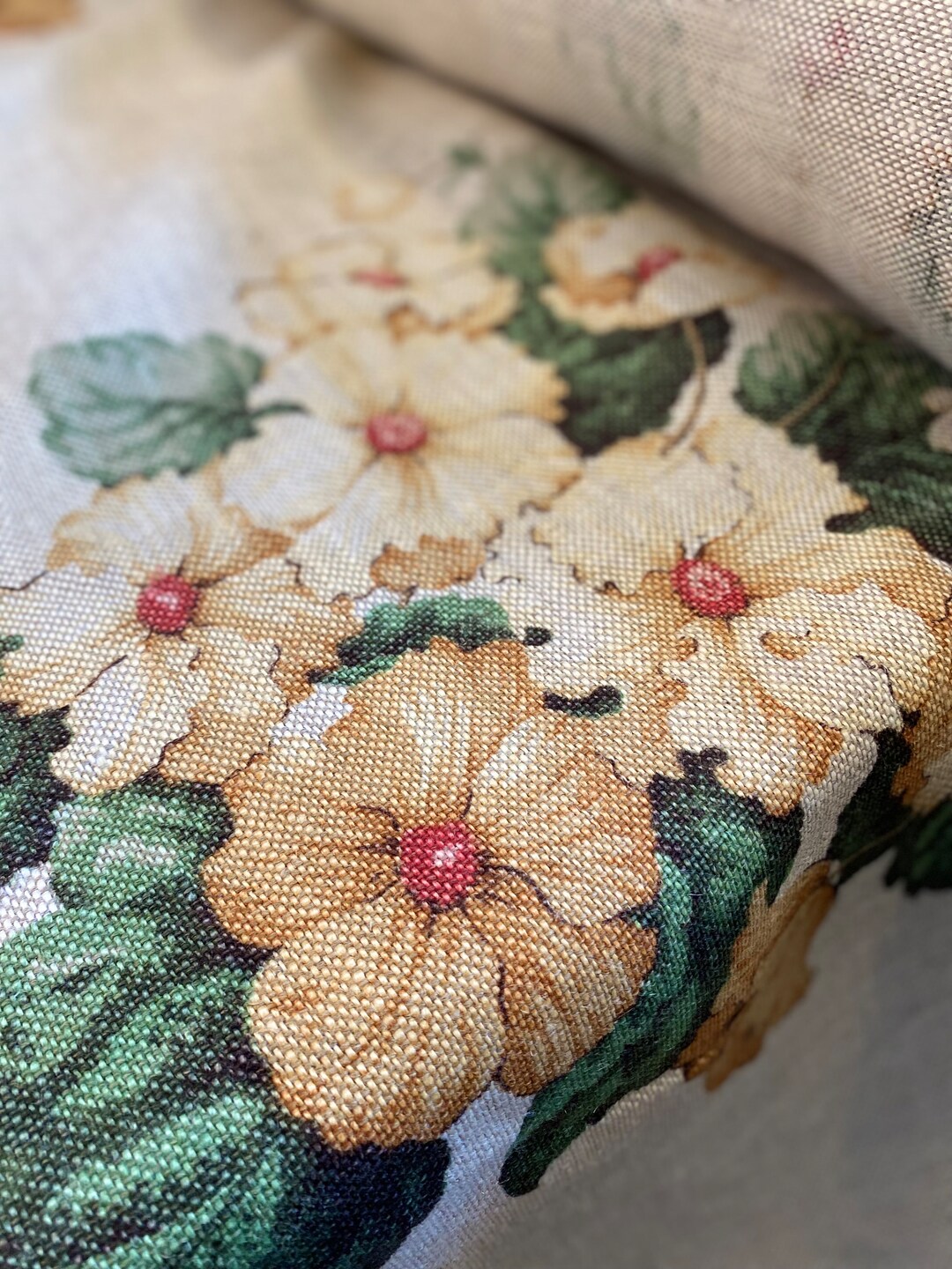 Chloe Cream Floral Vintage Summer Hill Fabric - Etsy