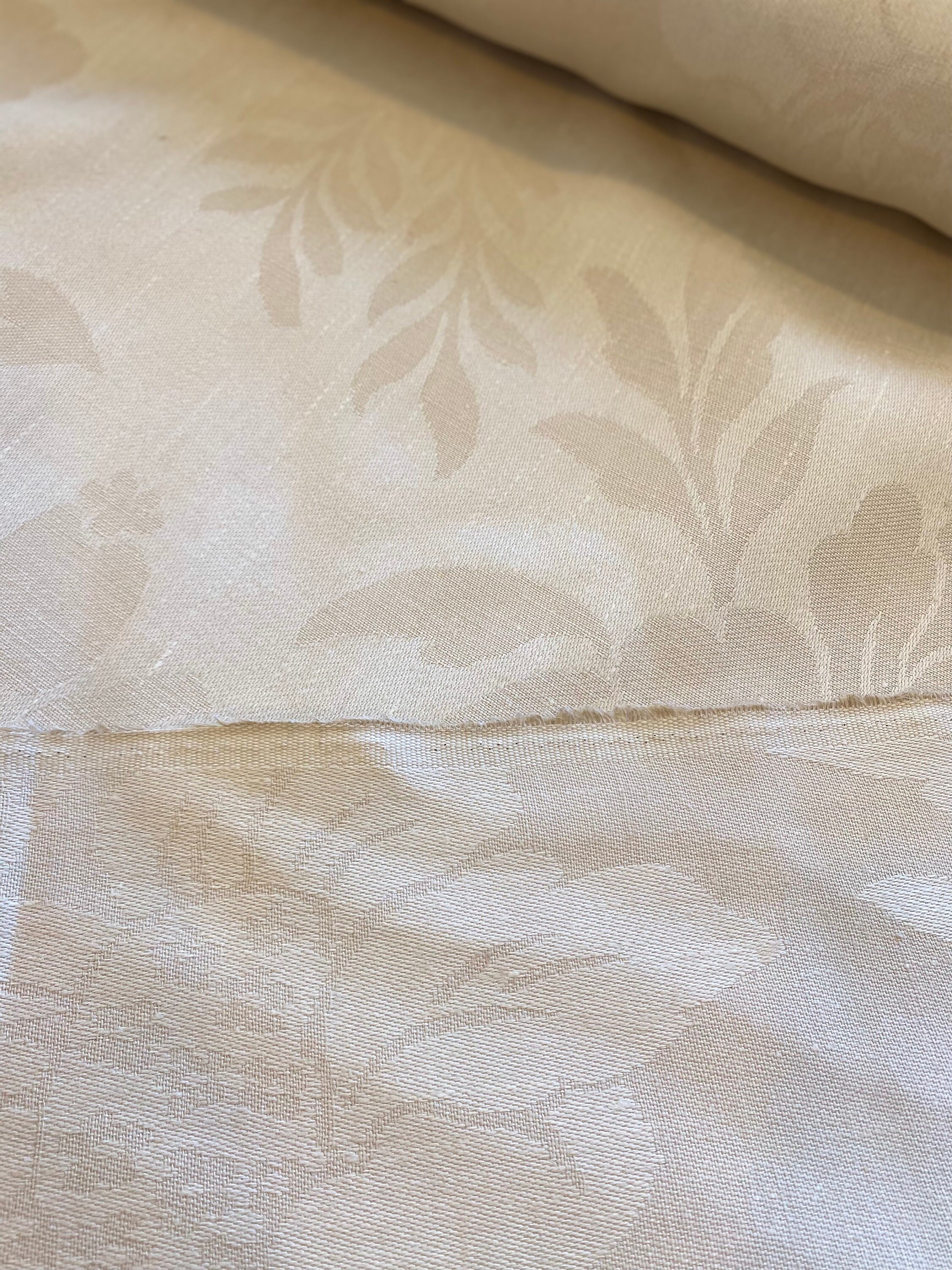 Madeleine Champagne Linen Damask - Etsy
