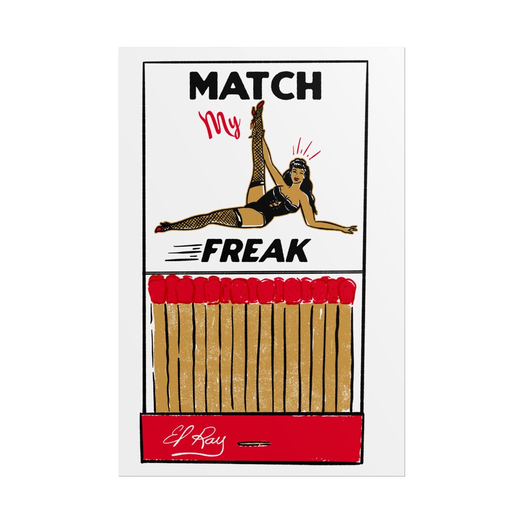 Rolled Posters, Humorous Pinup Wall Art for El Ray, Tattoo Punk, Fun ...