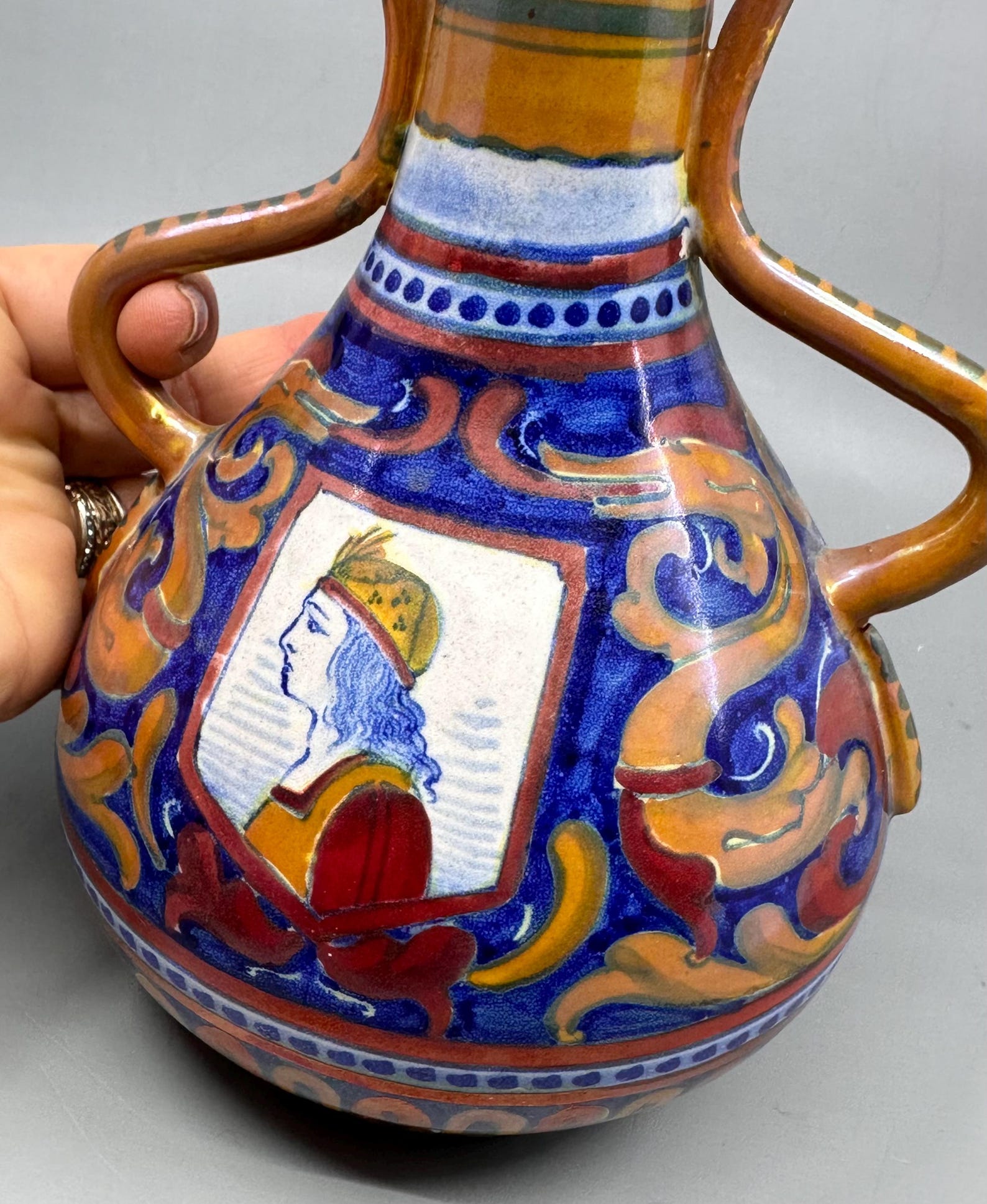 Antique Vintage Italian Faience Majolica Gualdo Tadino Signed SLR ...