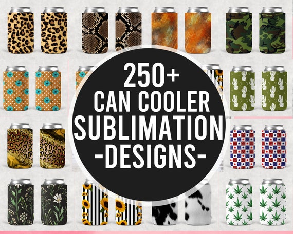 250 Can Cooler Sublimation Designs Bundle Beer Cozies Can - Etsy