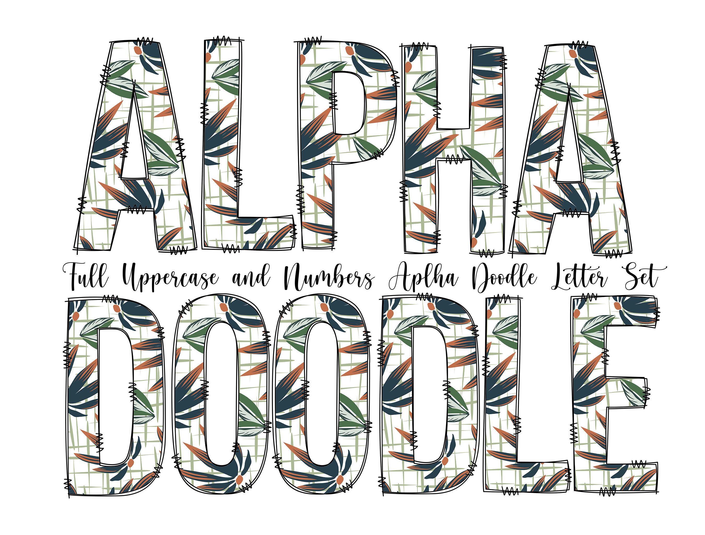 Palm Tree Alphabet Letters PNG Bundle Alphabet Doodle - Etsy Australia